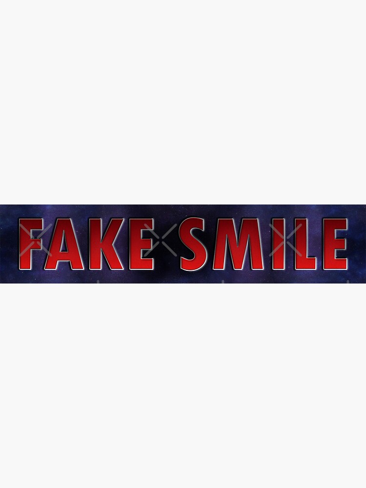 "Fake Smile" Sticker for Sale by HiddenStar02 | Redbubble