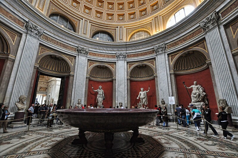 "Vatican Museum interior-Nero's red marble tub" by Tom Davidson | Redbubble