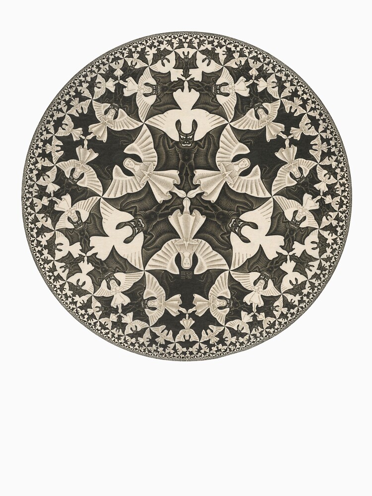 "Escher - Circle limit IV (heaven and hell) " T-shirt for Sale by ...