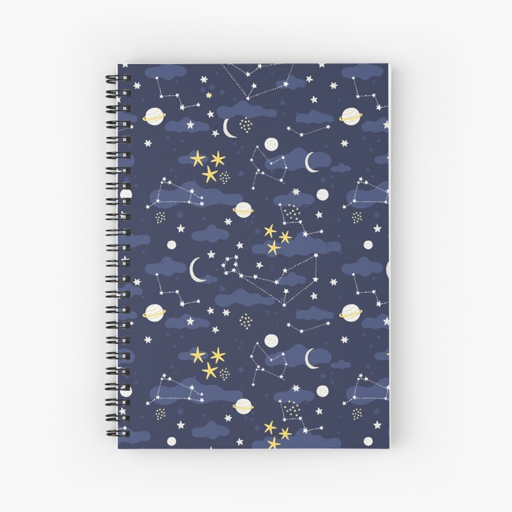 "Galaxy - cosmos, moon and stars. Astronomy pattern. Cute cartoon ...