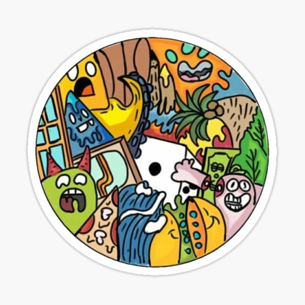 "Doodle Logo" Sticker by TheGold3n39 | Redbubble