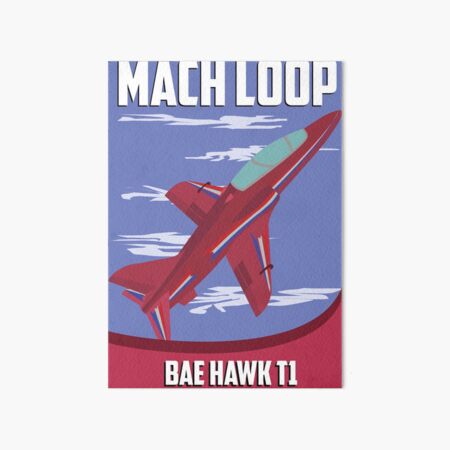 "Mach Loop - Bae Hawk T1 (red arrow) sticker" Art Board Print by ...