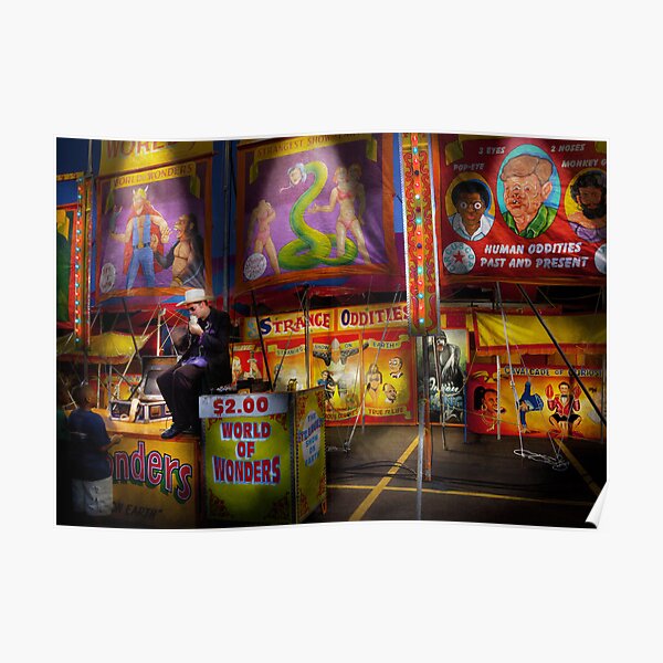 "Americana - Carnival - Strange Oddities " Poster by mikesavad | Redbubble