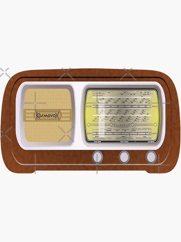 "vintage radio" Sticker by yacineshop | Redbubble