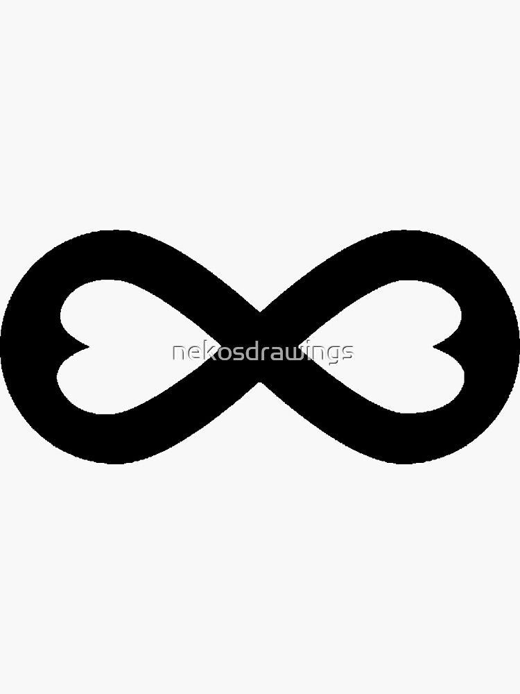 "After infinity symbol black" Sticker for Sale by nekosdrawings | Redbubble