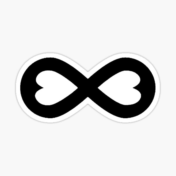 "After infinity symbol black" Sticker for Sale by nekosdrawings | Redbubble