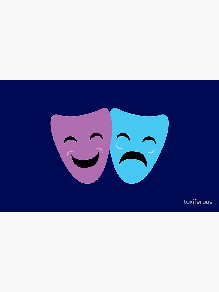 "Blue and Purple Comedy and Tragedy Drama Masks" Coffee Mug for Sale by ...