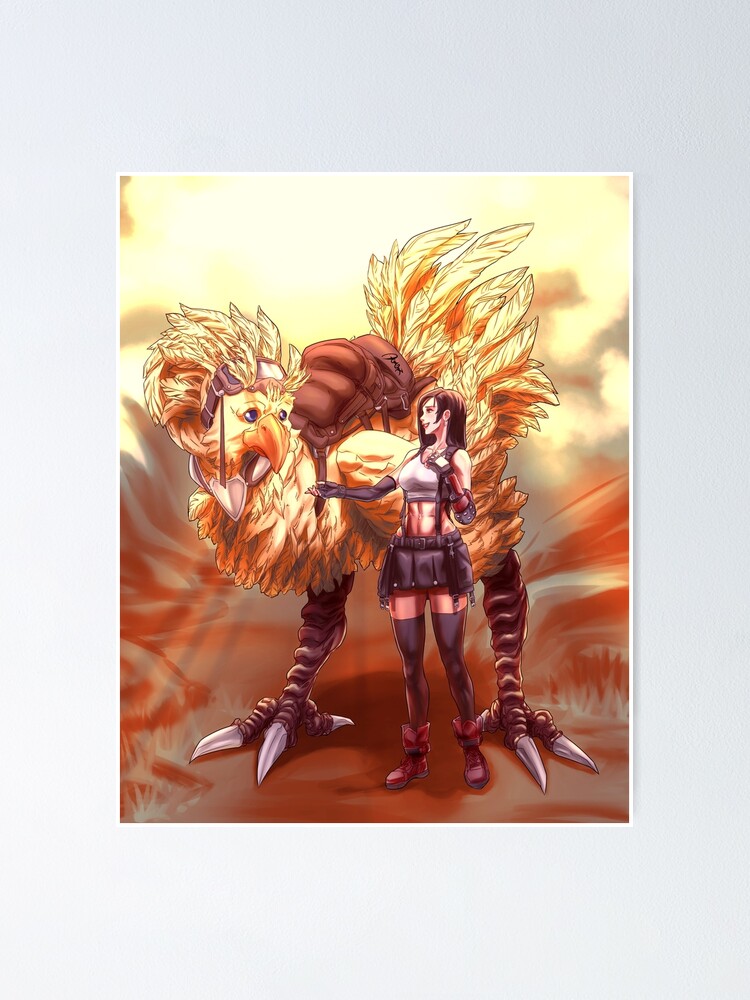 "Chocobo & Tifa" Poster by Undeadsushii | Redbubble