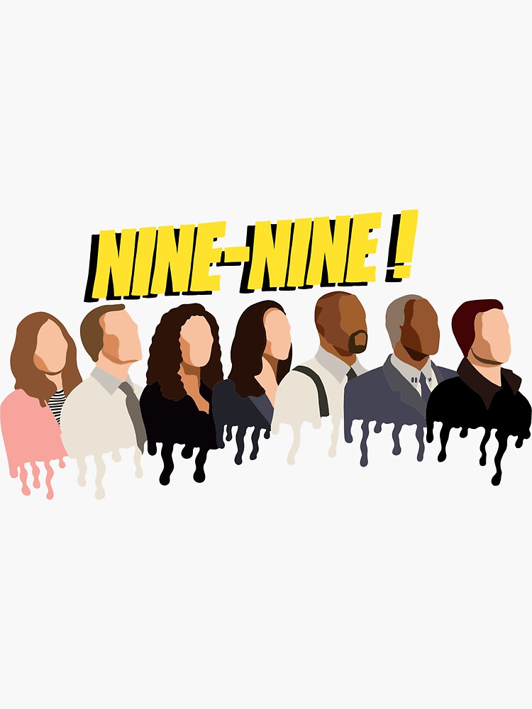 "Nine-Nine!" Sticker for Sale by Somersetdesigns | Redbubble