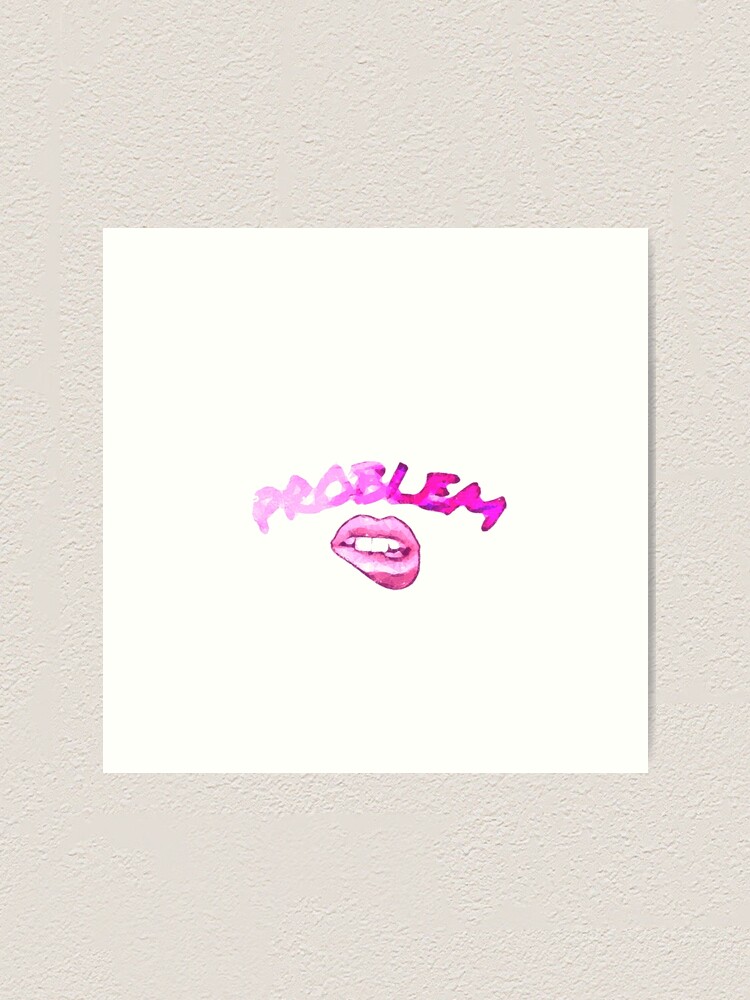 "Problem // Aesthetic Pink Lips Design" Art Print for Sale by ...