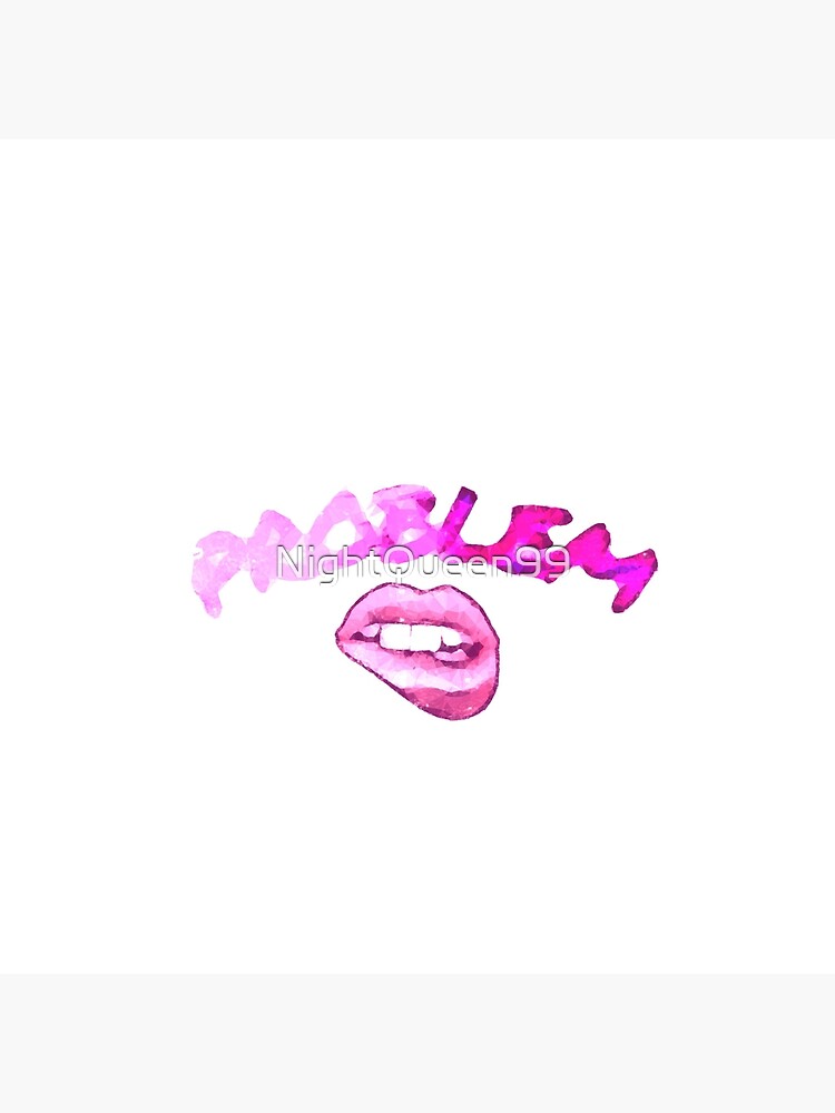"Problem // Aesthetic Pink Lips Design" Poster by NightQueen99 | Redbubble