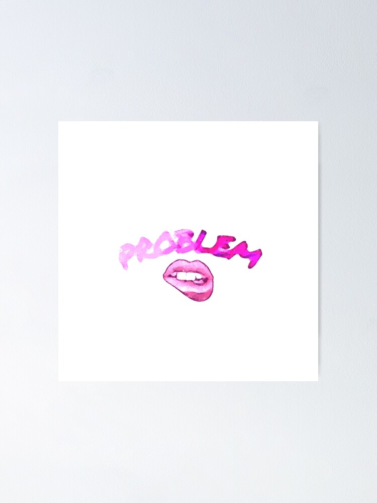 "Problem // Aesthetic Pink Lips Design" Poster by NightQueen99 | Redbubble