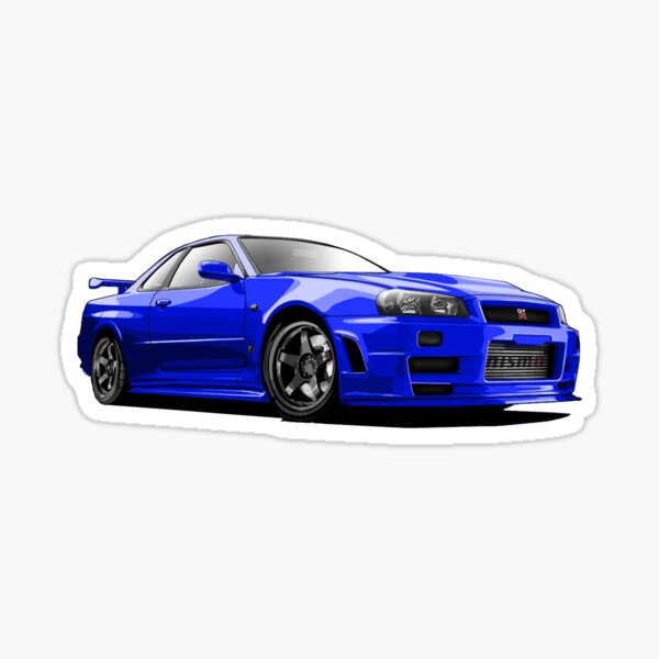 "Nissan Skyline R34" Sticker for Sale by TomanO | Redbubble