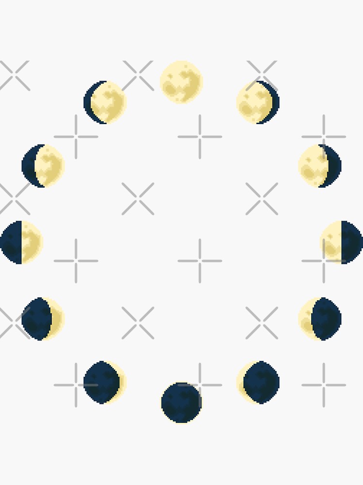 "Moon Cycle" Sticker by PitaPalace | Redbubble