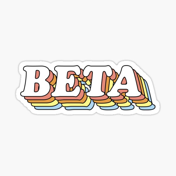 "3D Retro Greek Letter Beta" Sticker for Sale by xoxoleah | Redbubble