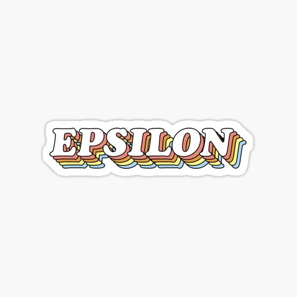 "3D Retro Greek Letter Epsilon" Sticker for Sale by xoxoleah | Redbubble