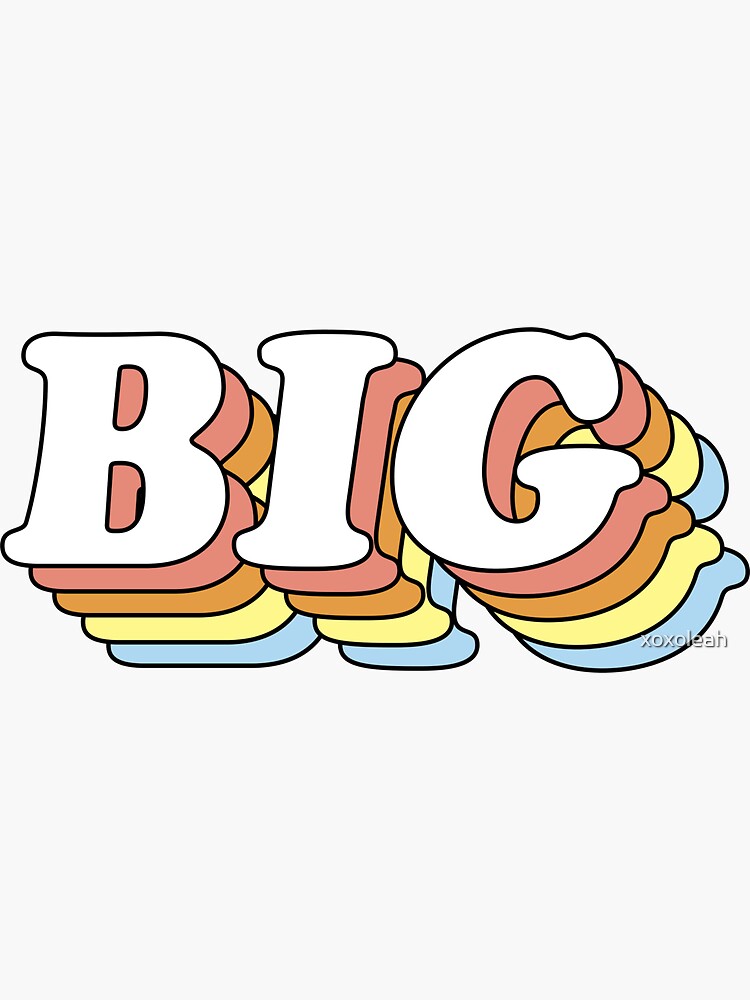 "3D Retro Big" Sticker for Sale by xoxoleah | Redbubble