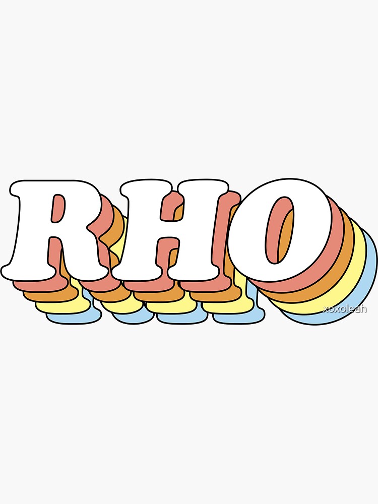 "3D Retro Greek Letter Rho" Sticker for Sale by xoxoleah | Redbubble