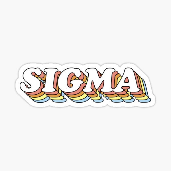 "3D Retro Greek Letter Sigma" Sticker by xoxoleah | Redbubble
