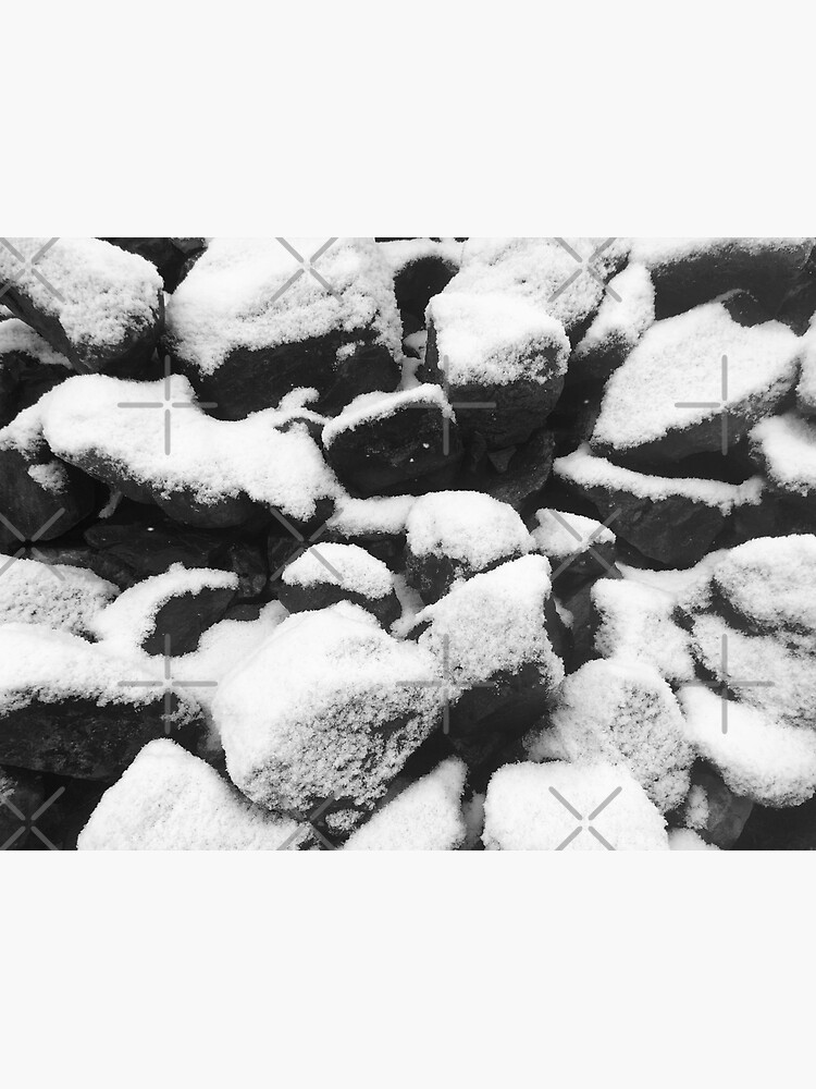 "Snow on Dark Rocks " Poster by FoxxArtForever | Redbubble