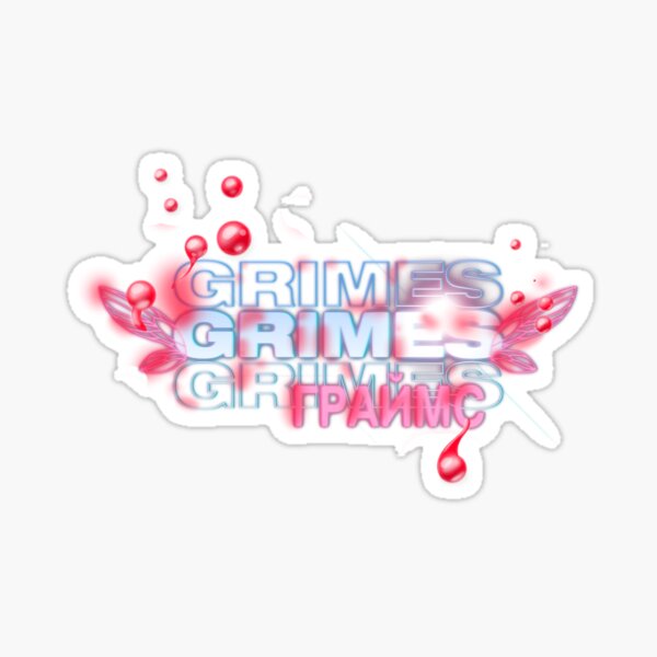 "GRIMES LOGO" Sticker by whoisnebulous | Redbubble