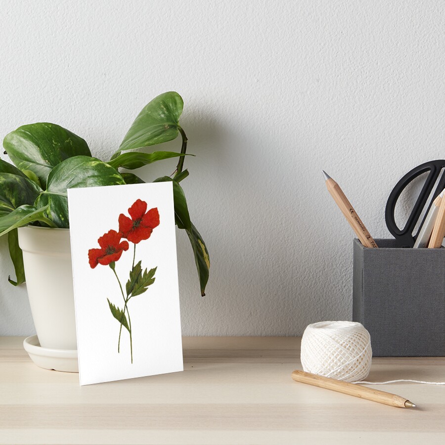 "Poppy" Art Board Print by LaraIris | Redbubble