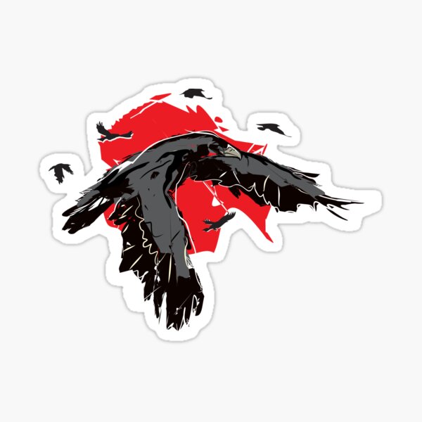 "Flock of Ravens" Sticker for Sale by MAKIsketch | Redbubble