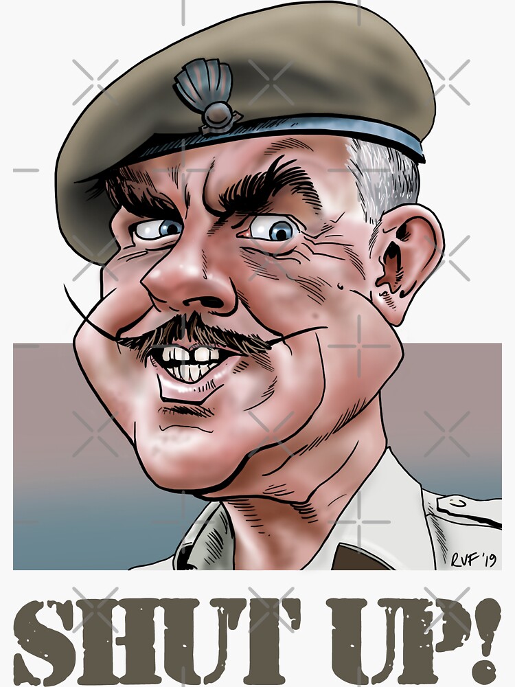 "Sergeant Major Williams/ Windsor Davies" Sticker for Sale by ...