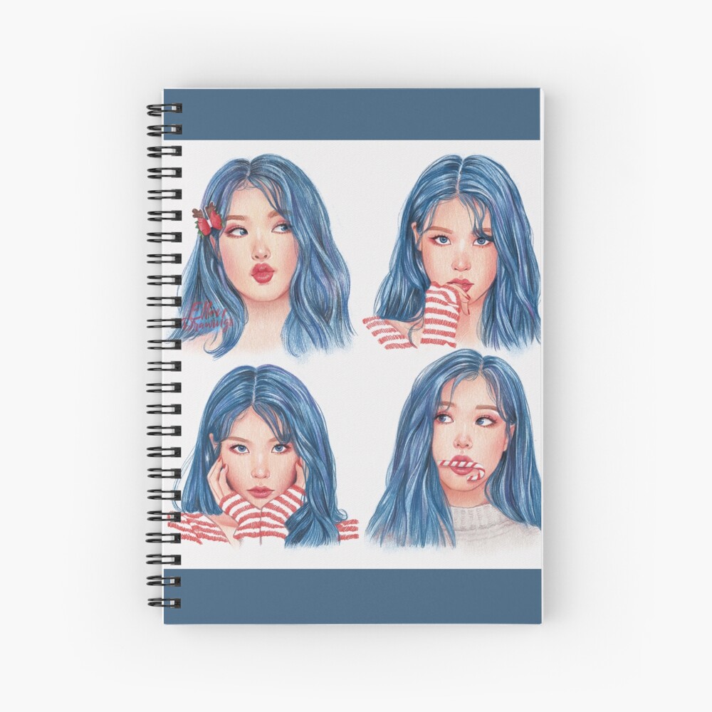 "Christmas fairy IU" Spiral Notebook by Ellen-Drawings | Redbubble