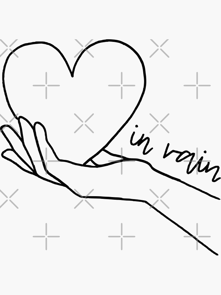 "in vain sigrid line drawing" Sticker for Sale by Jsmoll | Redbubble