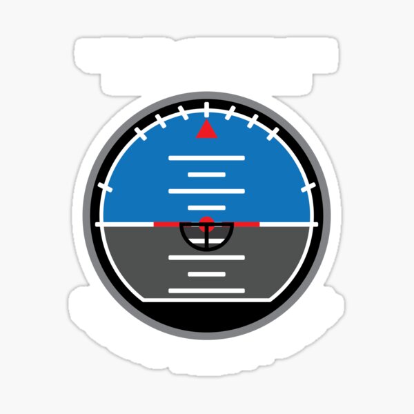"Artificial horizon - pilot, cockpit" Sticker by Oxonium187 | Redbubble
