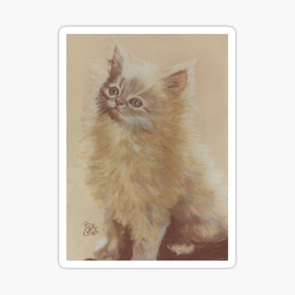 "Fuzzy" Sticker by BarbBarcikKeith | Redbubble