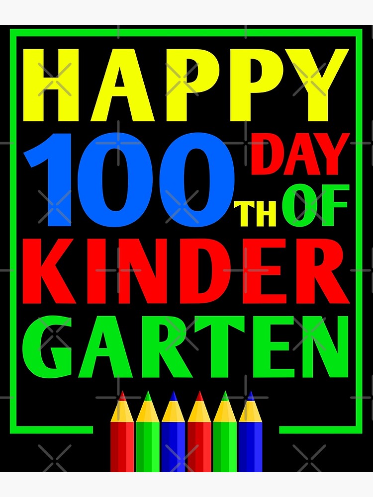 Póster «feliz Centésimo Día De Jardín De Infantes 2022 De Naworas