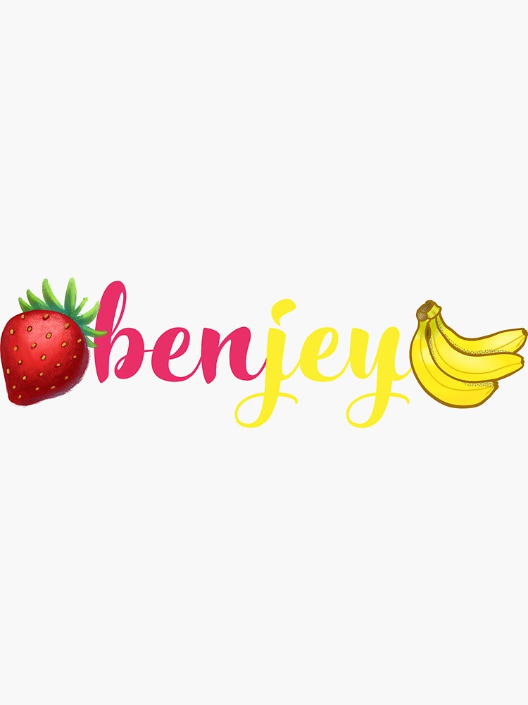 "benjey!" Sticker for Sale by onewman108 | Redbubble