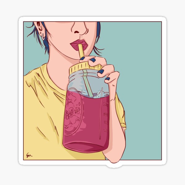 "Passion Fruit Tea" Sticker for Sale by EmilyBariArt | Redbubble
