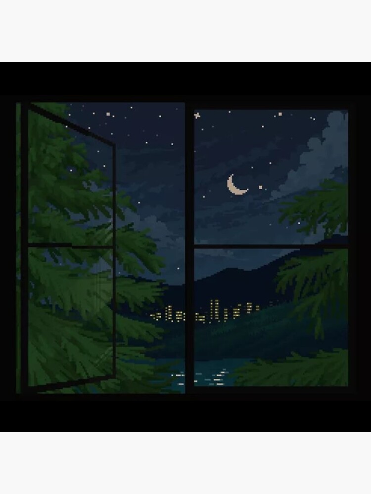 "Pixely Nighty" Sticker for Sale by AoArisu | Redbubble