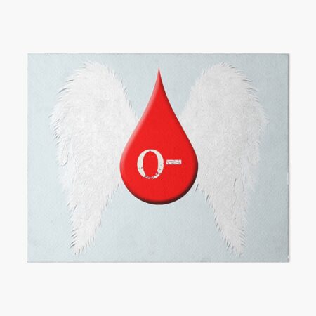 "Blood Type O Negative - Angel Wings" Art Board Print by PurplePeacock ...