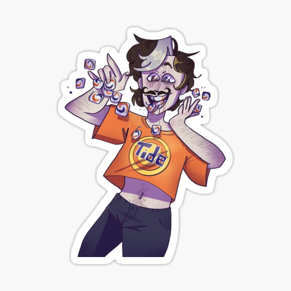 "Remus cronchin' on tide pods" Sticker by NerdyPandadrawz | Redbubble