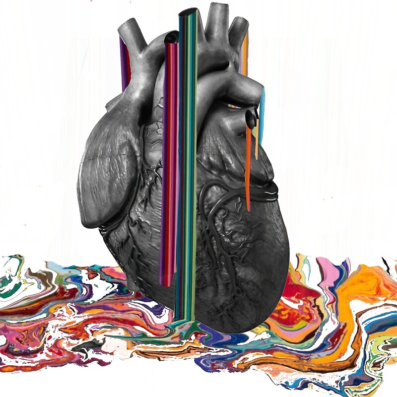 "I Bleed Art- Heart Paint Drips" by km83 | Redbubble