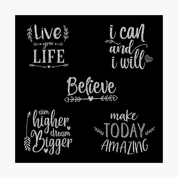 Lámina fotográfica «Cotizaciones para vivir: conjunto de diseño ...