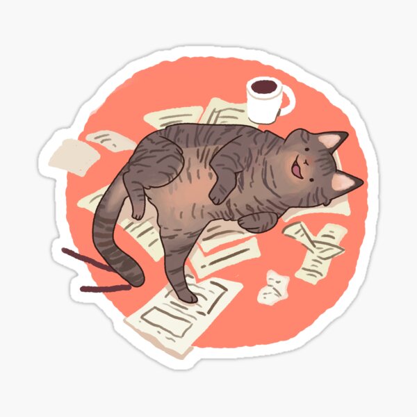 "Gemütliche Katze" Sticker von MushyMischy | Redbubble