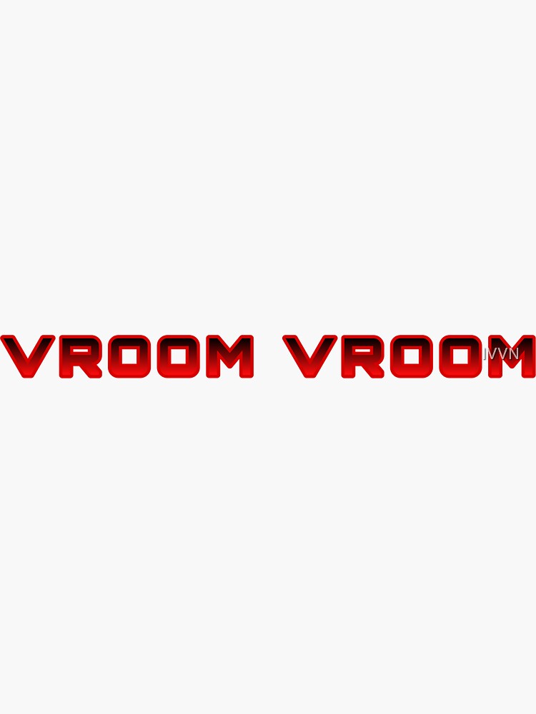 "Vroom Vroom Red Statement Print" Sticker by IVVN | Redbubble