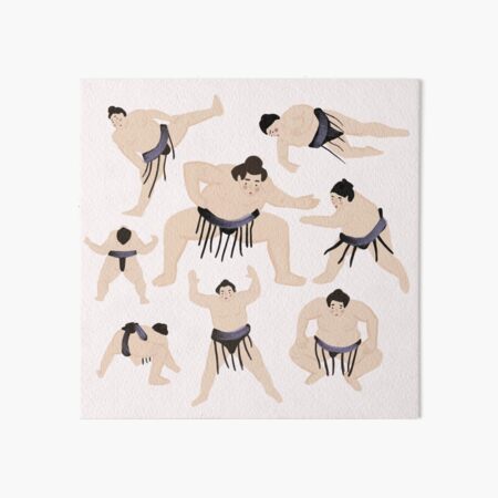 "Sumo Poses" Art Board Print for Sale by MarilynYee | Redbubble