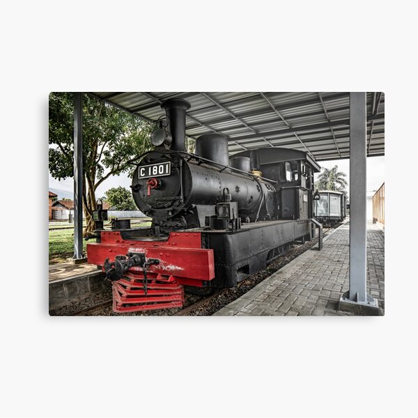 Lámina metálica «"Locomotora a vapor PJKA Nº C1801 - Museo del ...