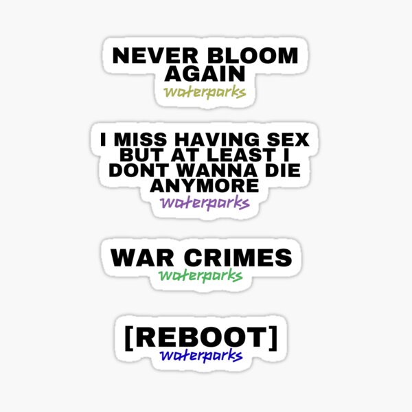 "waterparks fandom album tracklist pack" Sticker for Sale by ...