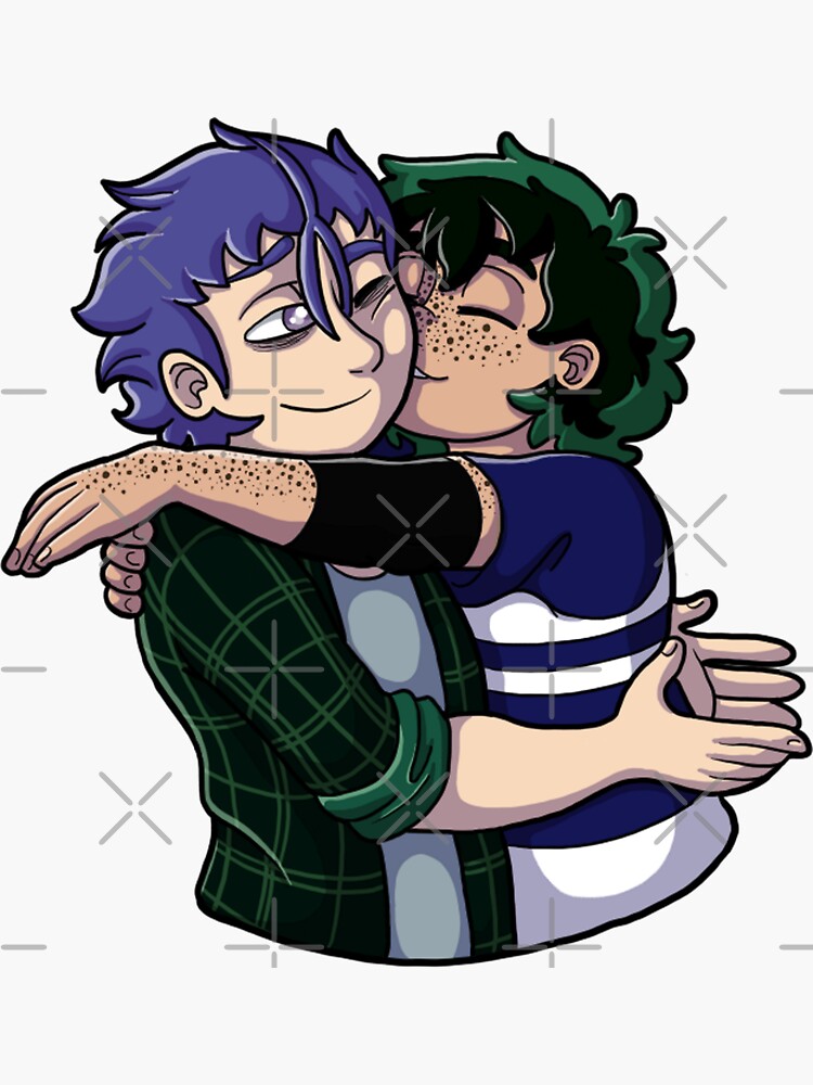 "ShinDeku Smooch Time" Sticker for Sale by arandomstudio | Redbubble