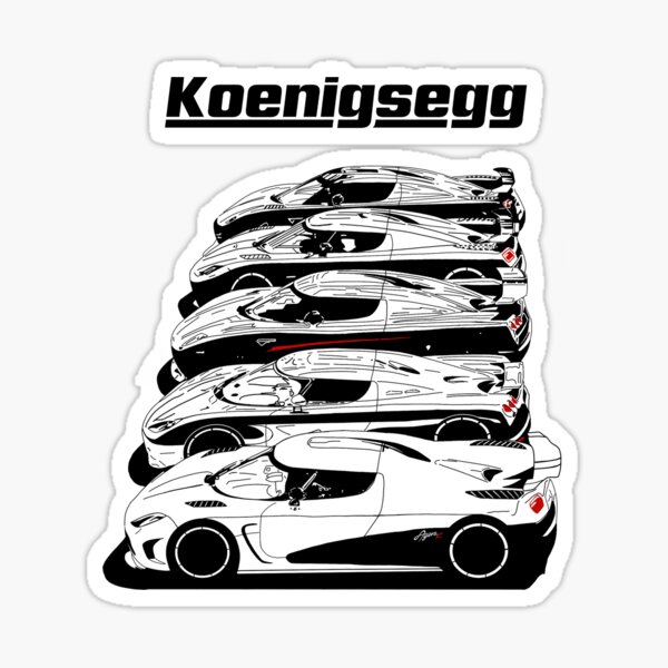 "Koenigsegg " Sticker for Sale by shekharmehlawat | Redbubble
