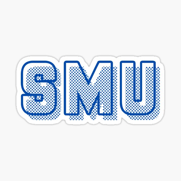 "SMU Logo Dots Blue" Sticker for Sale by one-broke-kid | Redbubble
