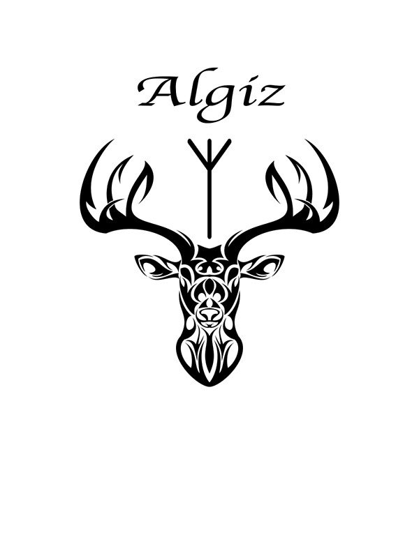 "Algiz - Rune of Protection - The Elk" Art Prints by DanishPrincess ...