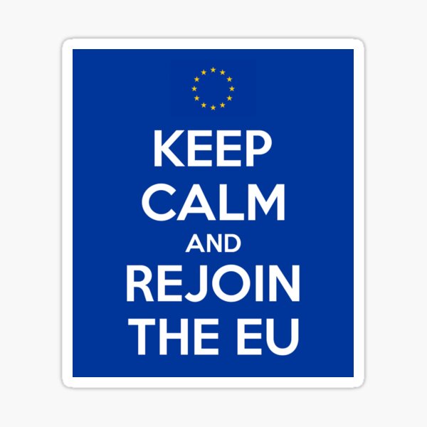 "Keep Calm and Rejoin the EU" Sticker for Sale by RBEnt | Redbubble